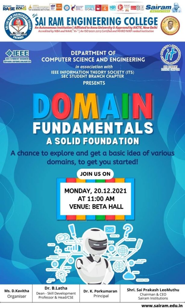 Computer Science Engineering Department in association with IEEE Information Theory Society (ITS ...